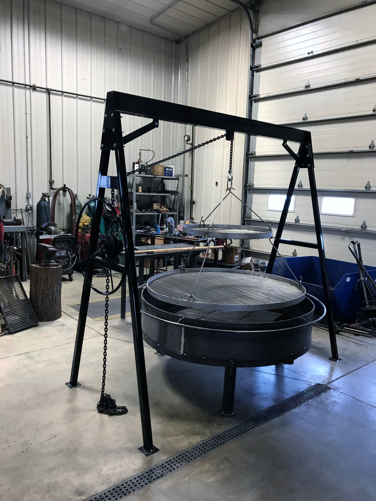 Custom Schwenker grill – Engelbrecht- Craftsmen Built Wood Fired Grills